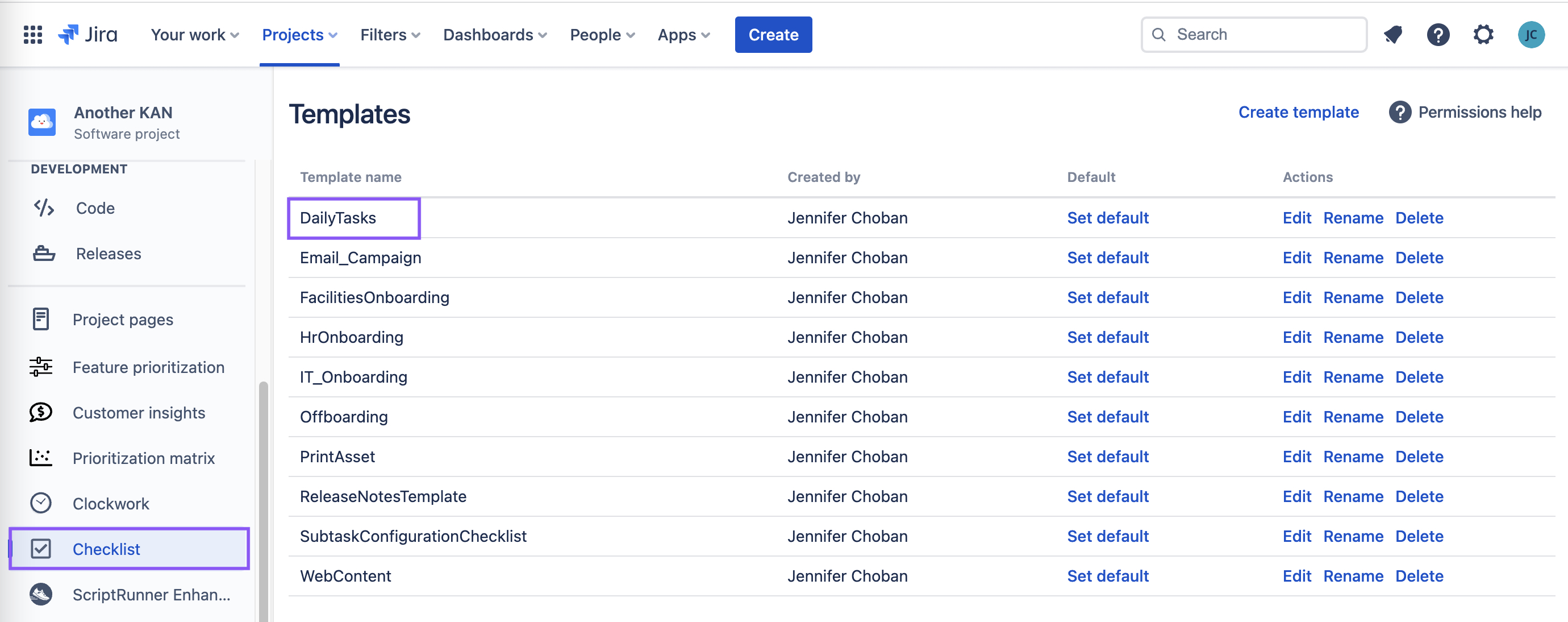 Reset Checklist Daily