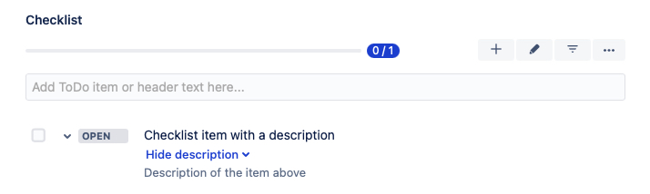 Checklist Items