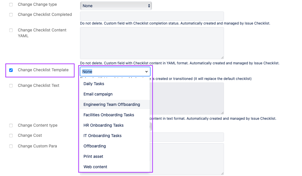 Bulk Adding a Checklist