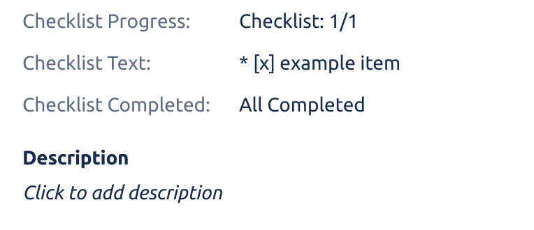 Checklist API