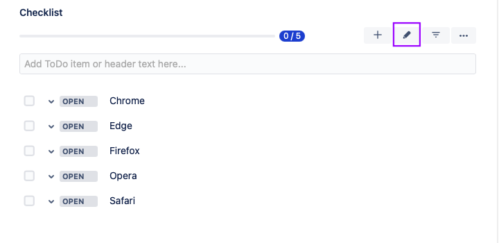 Using the Checklist Editor