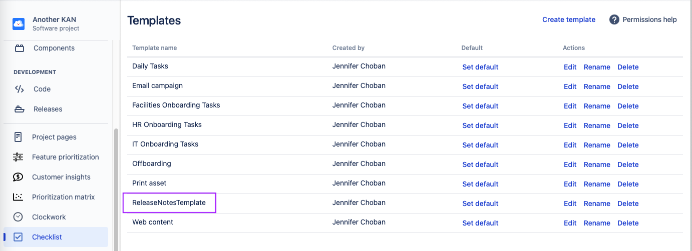 Apply Template to New Subtask