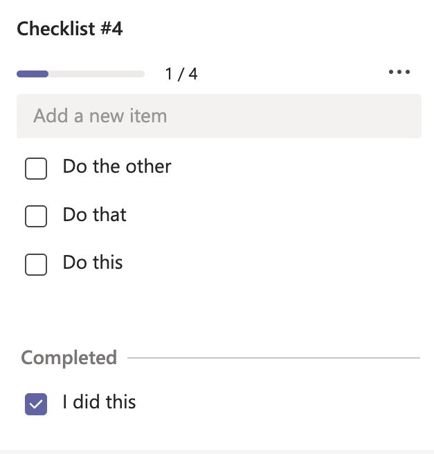 Checklist Settings